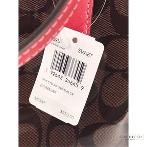 Coach | Bags | Nwt Coach Signature Drawstring Carryall Red | Poshmark